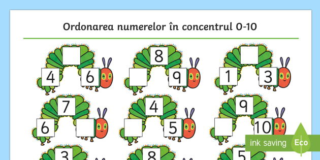 FREE! - Ordonarea numerelor - Fișă de lucru (teacher made)