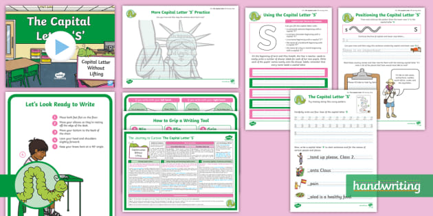 Twinkl Handwriting: The Capital Letter 'S' EYFS/KS1 Activity Pack