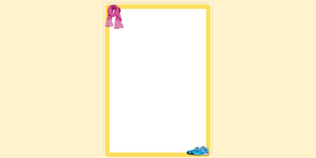 * NEW * Simple Blank Fashion Clothes Page Border | Page Borders