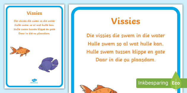 Die Vissies Rympie Plakkaat (teacher made)
