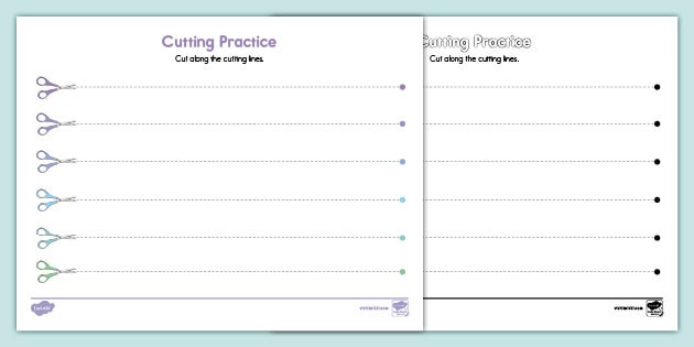 Visual Perception Cutting Practice Activity- visual perception, cutting ...