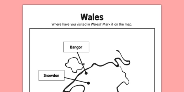 Care Home St David's Day Wales Map (teacher made)