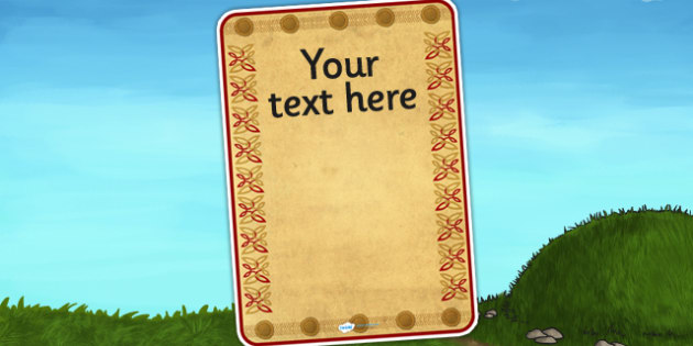 Anglo Saxon Themed Themed Editable Poster Template - saxons