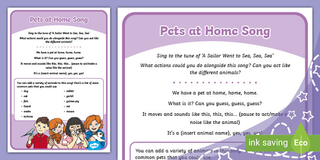 Pet Songs and Rhymes | twinkl.co.uk