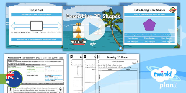 Year 2 Shape: Properties of Shapes Lesson 1 (teacher made)