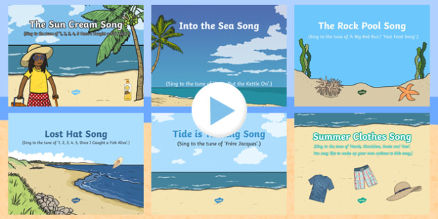 The Seaside Themed Songs and Rhymes PowerPoints Pack