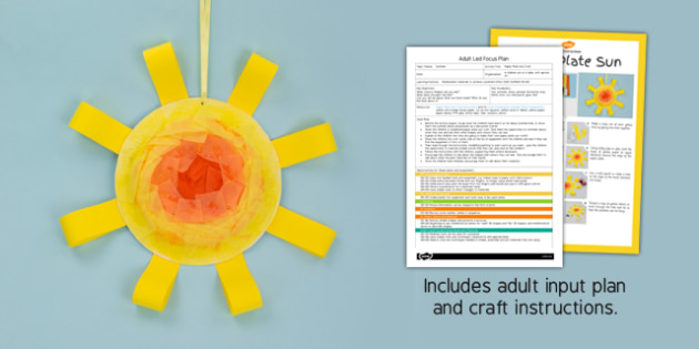 Paper Plate Sun Adult Led Focus Plan and Craft Pack - adult led