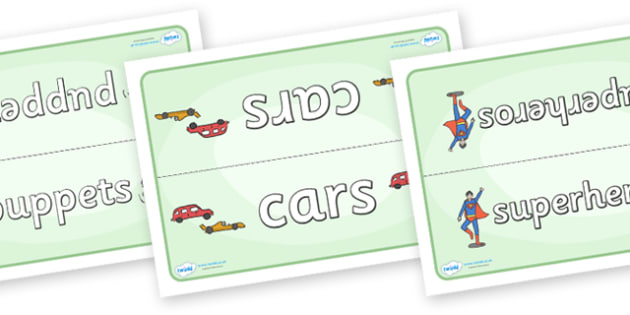 Editable Group Table Signs (Toys) - Group signs, group labels