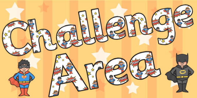 Challenge Area Display Lettering - challenge area, letters, areas
