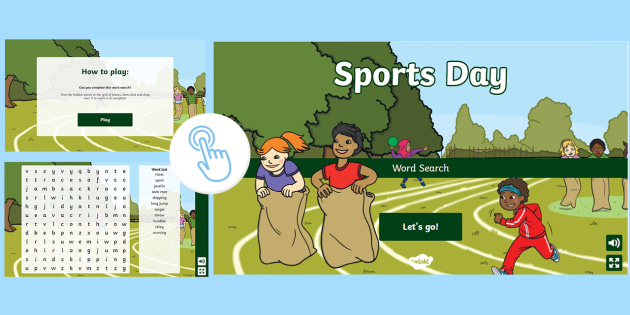 Interactive Sports Day Word Search Activity - Twinkl