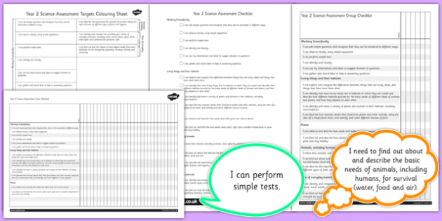 Year 2 2014 National Curriculum Science Assessment Pack
