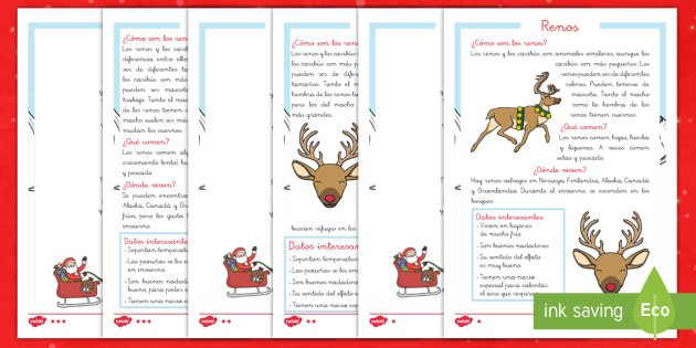 Comprensión lectora de atención a la diversidad: Los renos