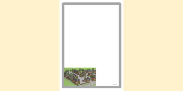 FREE! - Simple Blank Housing Border | Page Borders | Twinkl