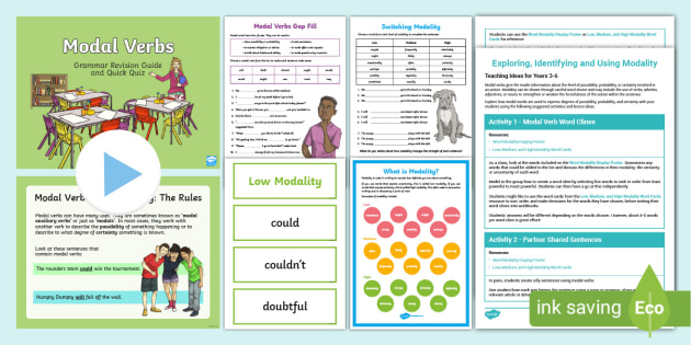 Modality - Lesson Pack | English Vocabulary Resources