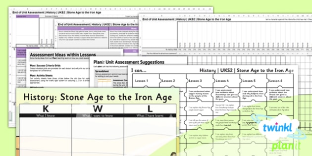 Stone Age to Iron Age Assessment Pack - Year 5 & 6 History