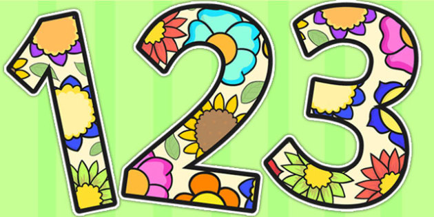 Flower A4 Display Numbers (teacher made)
