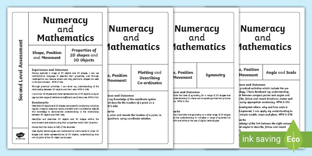 Second Level Numeracy and Mathematics (Shape, Position and Movement)