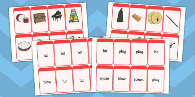 Musical Instrument Flashcards (Match the Action)