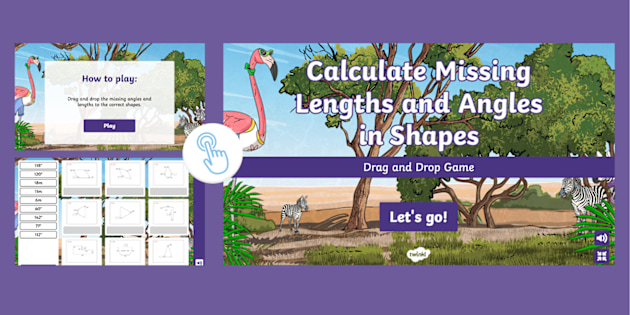 Calculate Missing Lengths and Angles in Shapes - KS2 Maths Game