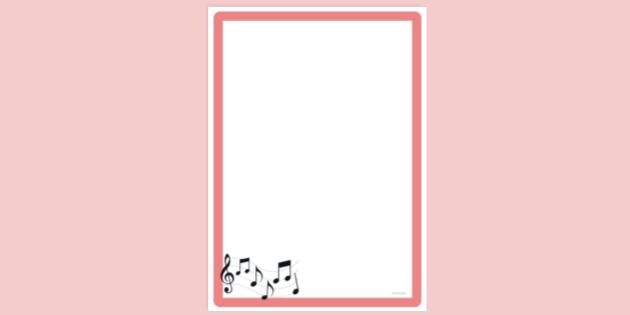 FREE! - Musical Notes Page Border (teacher made)