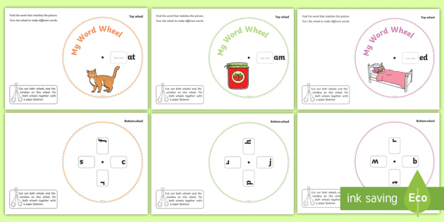 CVC Word Wheels Initial Sounds (teacher made)