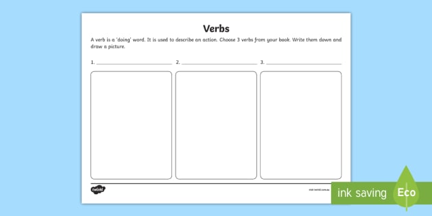 Verbs Comprehension Worksheet / Worksheet (teacher made)