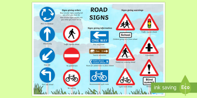 FREE! - British Road Signs Large Poster - poster, road signs, britain