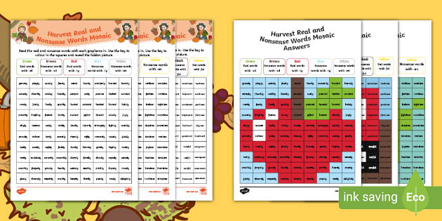 Harvest Phase 6 Phonics Mosaic Worksheets - Primary Resource