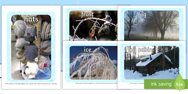 Winter Display Photos English/Mandarin Chinese - Winter Display Photos