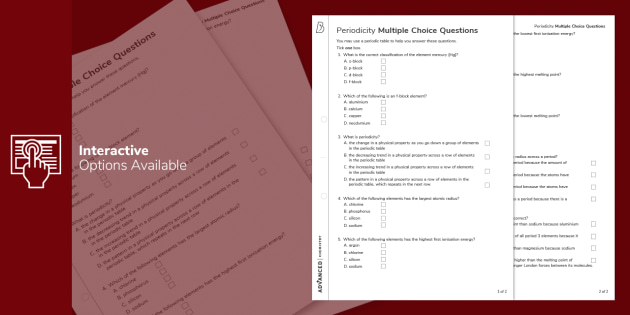 A Level Chemistry Questions | twinkl.com.au