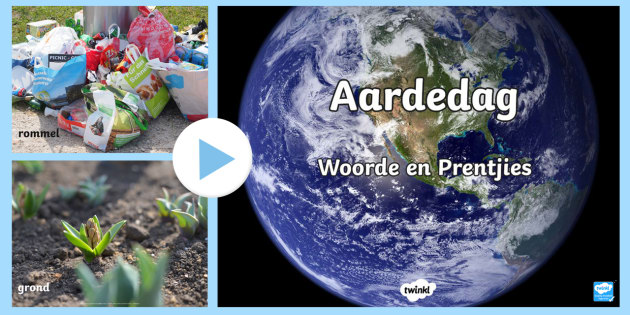 Aardedag Woorde en Prentjies PowerPoint (teacher made)