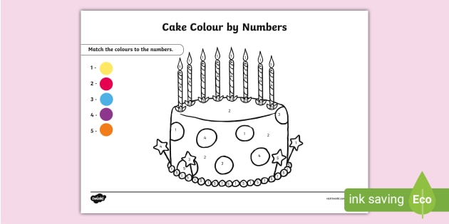 FREE! - Cake Colour by Number (teacher made)