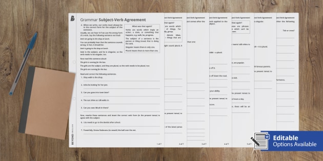 Verb Agreement Worksheets Sva Worksheet