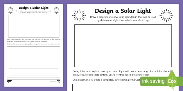Design a Solar Light Activity (Teacher-Made)