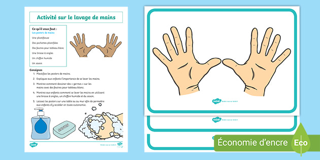 Activité sur le lavage de mains (teacher made)