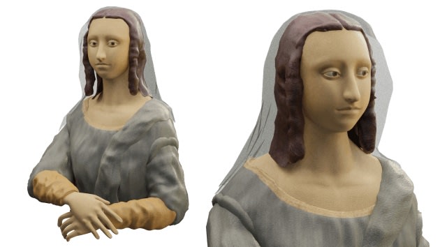 Mona Lisa Augmented Reality (AR) Quick Look Model Educational Teaching