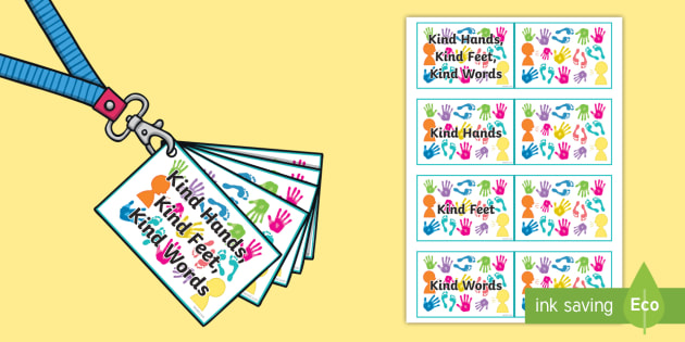 Kind Hands Kind Feet Kind Words Lanyard-Sized Benchmarks - Kind Hands, Kind