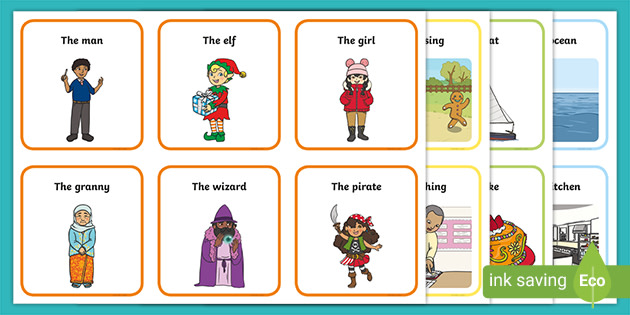 Sentence Building Cards Subject-Verb-Object-Adverbial (SVOA)