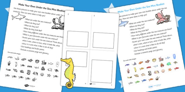 Make Your Own Under the Sea Mini Booklet (teacher made)