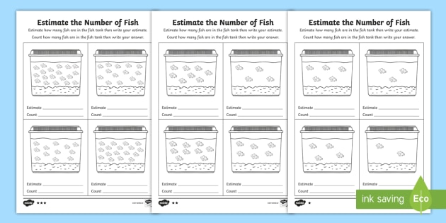 Estimate the Number of Fish Differentiated Worksheets