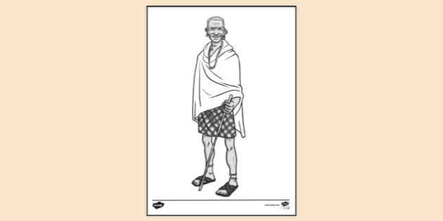 FREE! - African Maasai Man Colouring | Colouring Sheets