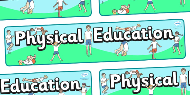 👉 Physical Education Display Banner Students- PE, action, actions
