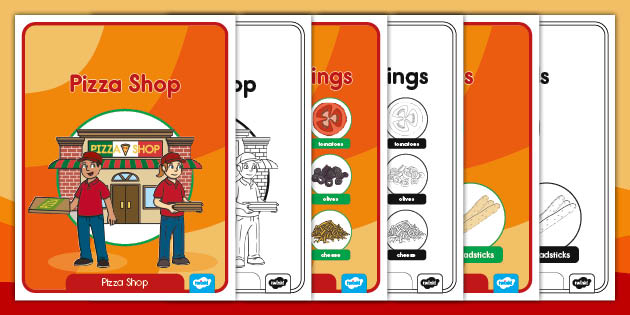 Pizza Shop Dramatic Play Posters