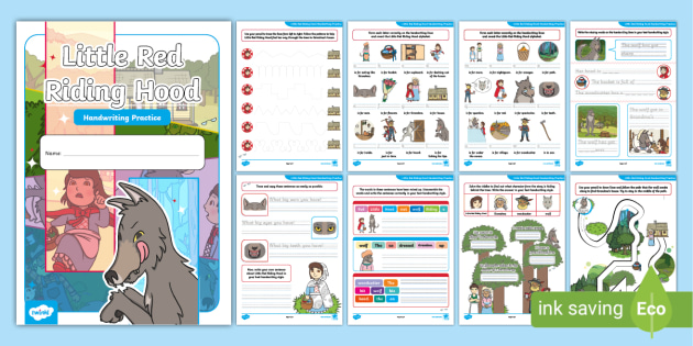 EYFS/KS1 Little Red Riding Hood Handwriting Activity Booklet