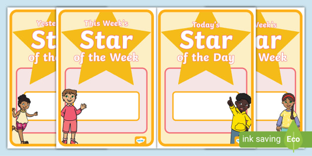 👉 Star Of The Week Decorative Posters (teacher made)