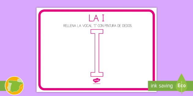 Ficha de actividad: Rellena la vocal I