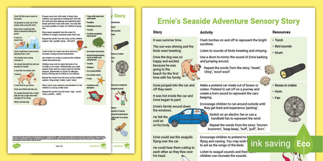Ernie's Seaside Adventure Sensory Story (Teacher-Made)