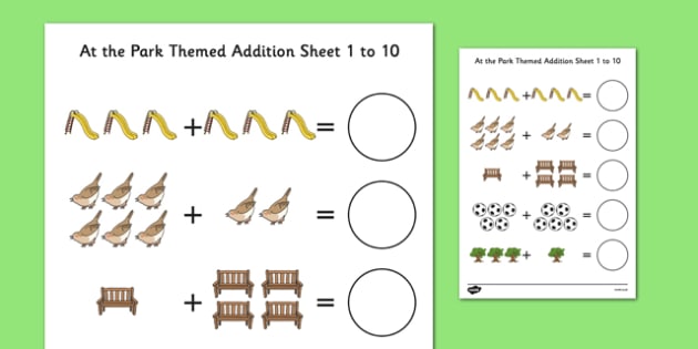 At the Park Themed Addition Sheet 1-10