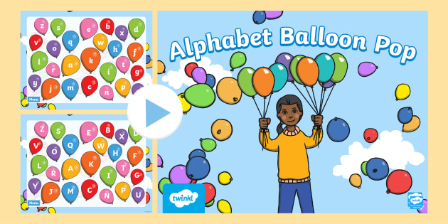 Alphabet Balloon Pop PowerPoint (teacher made)