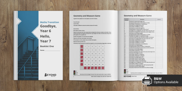 FREE! - 👉 Goodbye, Year 6; Hello, Year 7 Maths Transition Booklet 1